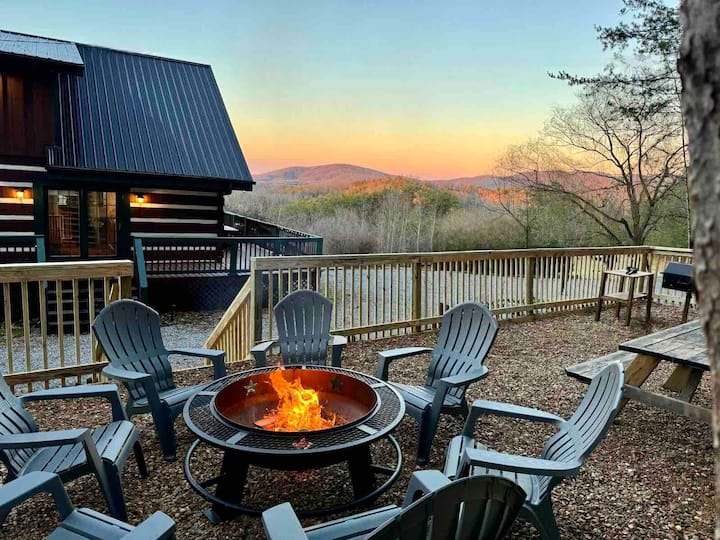 *5 Acre Private Retreat!  Mtn View+true Log Cabin* - Douglas Lake, TN