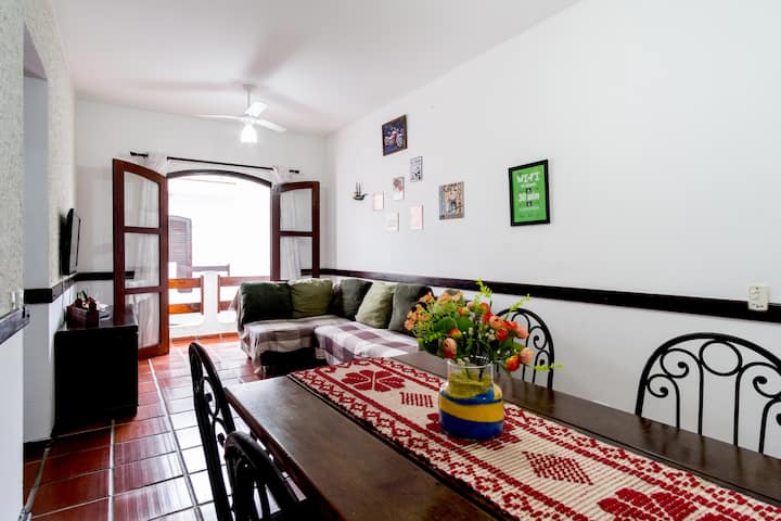 Ap Inteiro Tenorio/itagua 2 Dmts C/ Sacada - Ubatuba