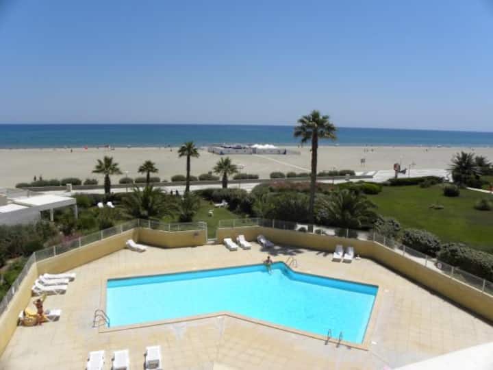 T2cab Clim Sej 503 Résid Face Mer : éTage5 Vue Lac - Canet-en-Roussillon