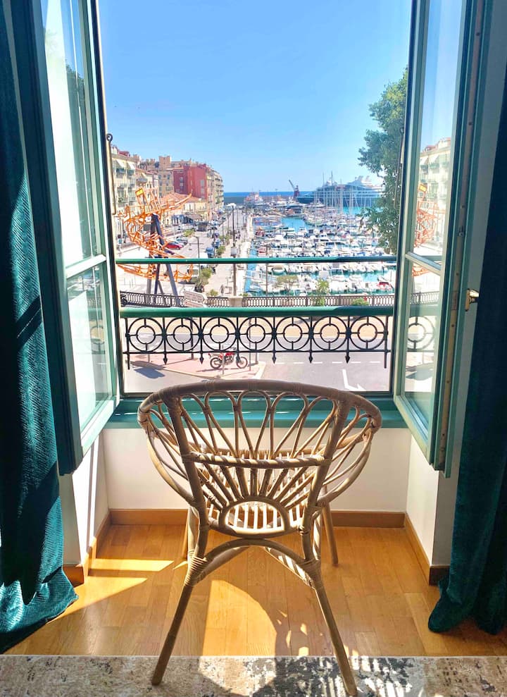 Studio Cosy, Vue Exceptionnelle Sur Le Port Lympia - Nizza
