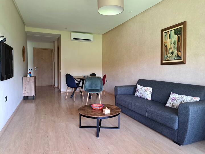 Cosy Appt Avec Jardin En Résidence Sécurisée-opale - Marrakech