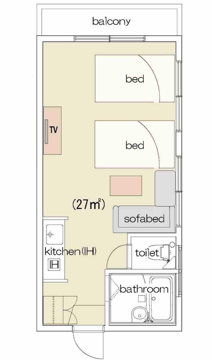 Andy Garden Inn
東京新宿Andy的花園旅館202室
2張大床及1個沙發床
東新宿 - Shinjuku City