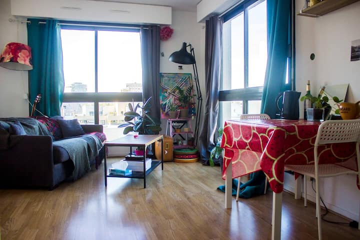 Studio Lumineux Superbe Vue Jaurès/parcvillette - Buttes-Chaumont