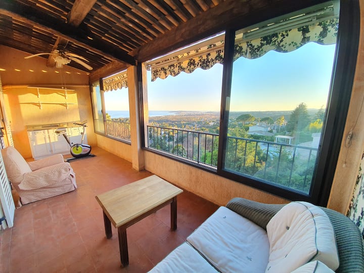 Appart Spacieux & Calme, Vue Mer A/c Domaine Privé - Villeneuve-Loubet