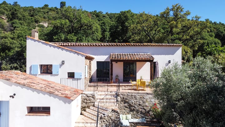 Maison Au Calme, Magnifique Vue Sur Les Vignes. - Plan-de-la-Tour