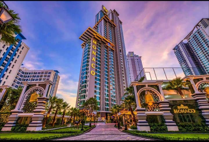 4/#1503-p/riviera Monaco  中天海滩.海景房-月租免费接机 - Pattaya
