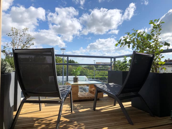 T2 Neuf 51m² Cosy Tout éQuipé Terrasse Plein Sud - Audresselles