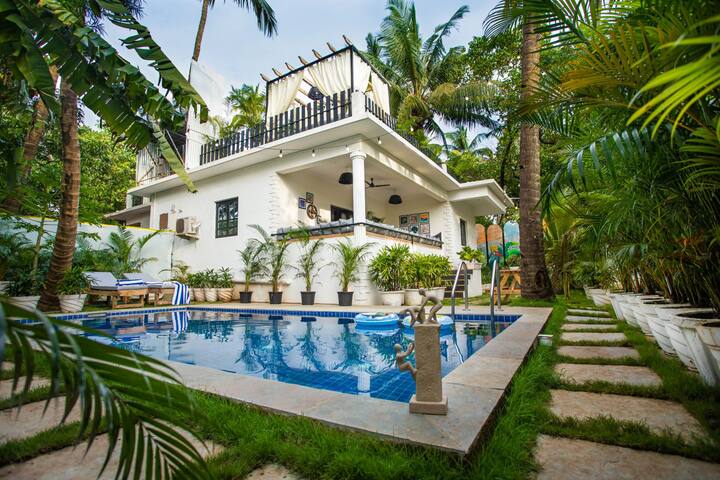 Contact the host directly - The Rivertale Goa Peaceful 3bhk pvt pool