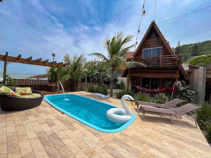 Chalé A Beira Mar Com Banheira Prox Beto Carrero - Penha