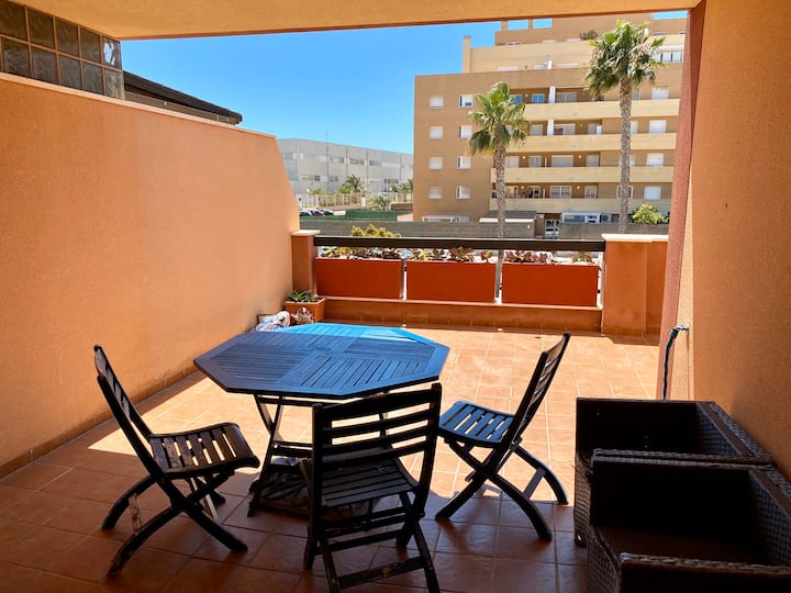 Bonito Piso+ Terraza  Piscina Y Playa A 300 Metros - Roquetas de Mar