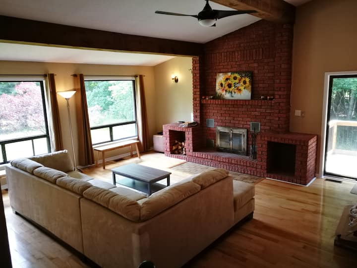 A Red House In Forest - Horseshoe Valley, ON