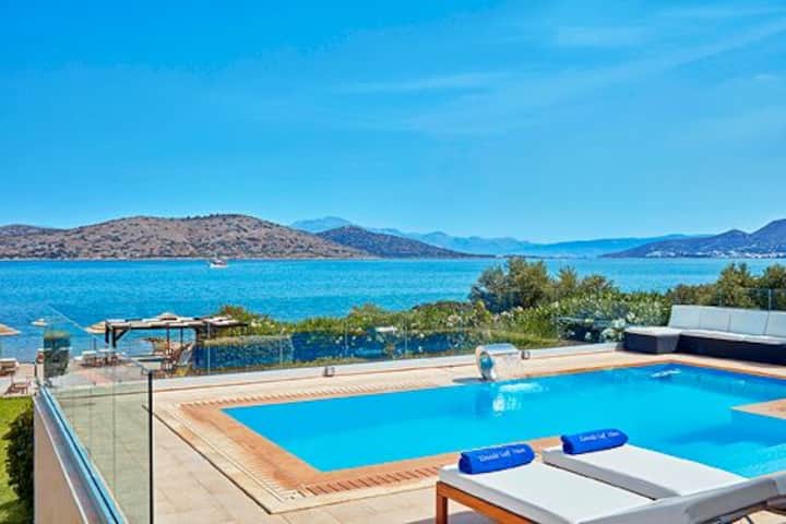 Spacious Villa Private Heated Pool Sea Views - Agios Nikolaos