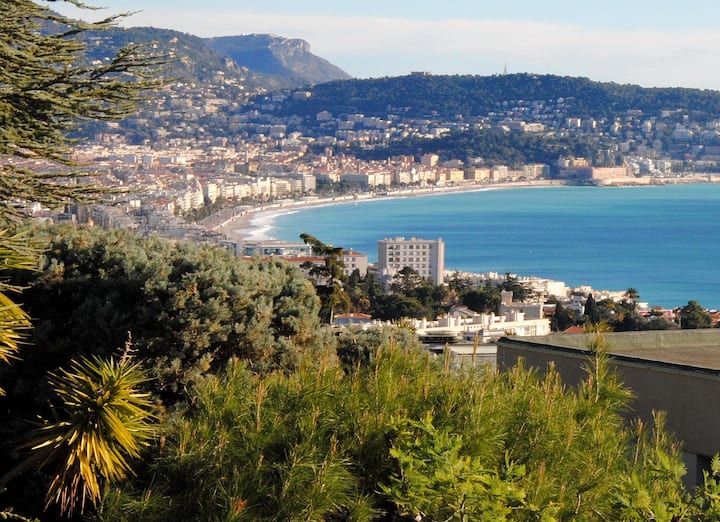 Studio 20m2 Superbe Vue Mer Panoramique - Parc Phœnix - Nice