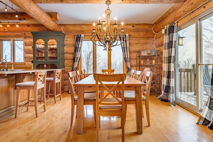 ★Splendid 3floor Spa Scandinavian Log Chaletnature - Mont-Tremblant