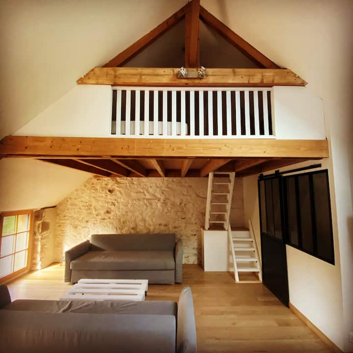 Grand Studio Avec Mezzanine Sur Un Vaste Domaine - Lancieux