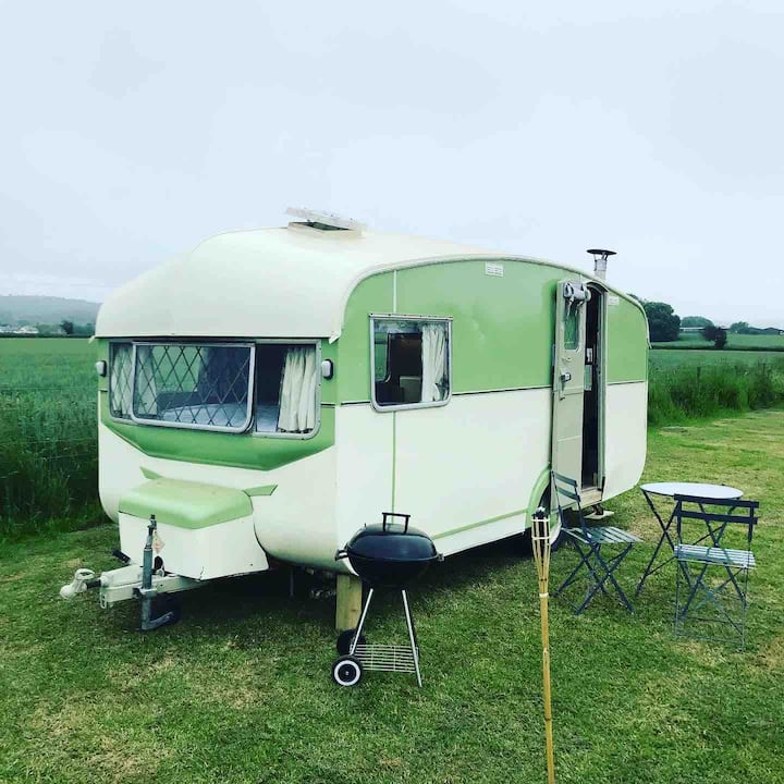 Dolly The Vintage Caravan With Woodburning Stove - Watchet