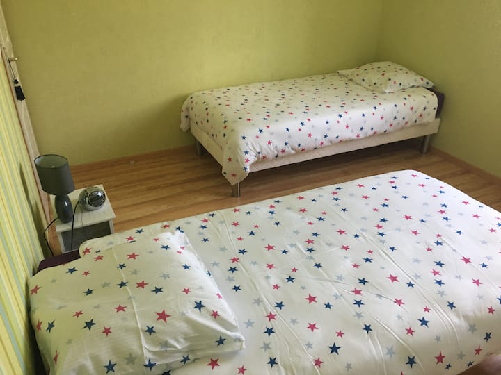 Chambre 2 Lits 1 Personne 
+ Salle De Bain Privée - Pyrénées