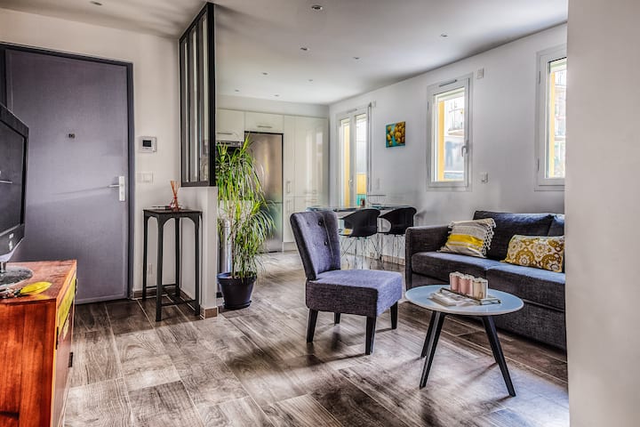 Bel Appartement 2 Pièces Idéalement Situé - Plage du Borrigo (Menton)