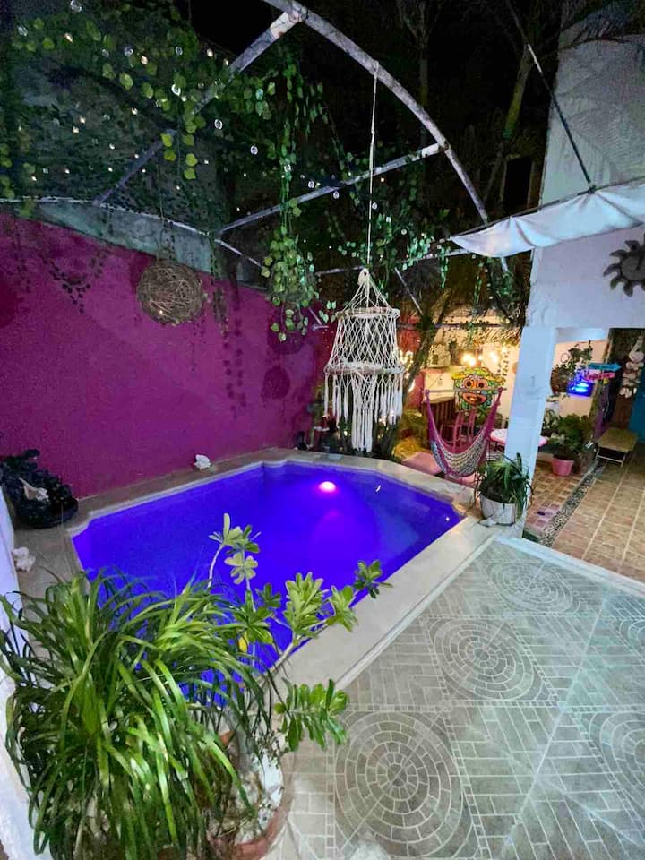 Casa Privada @ Casa Pitahaya • Pvt Pool + 2 A/c Br - Isla Mujeres