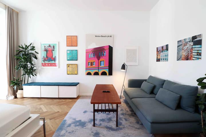 Smartes Apt. Mit Balkon Am Augarten-park - Viena