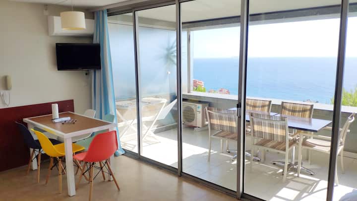 Cap D'ail, 2 Pièces, Vue Mer 180° à 5 Mn De Monaco - Cap-d'Ail
