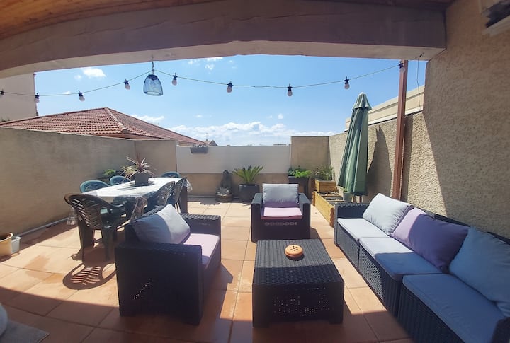 Vacances A Agde En Duplex 80 M2 
Extérieur 30m2 - Agde