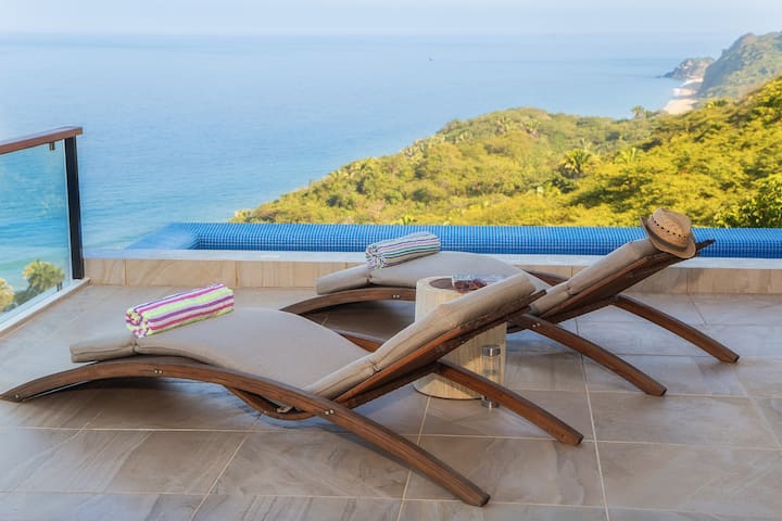 Ocean View Pool - Tropical Villa Surya - Sayulita