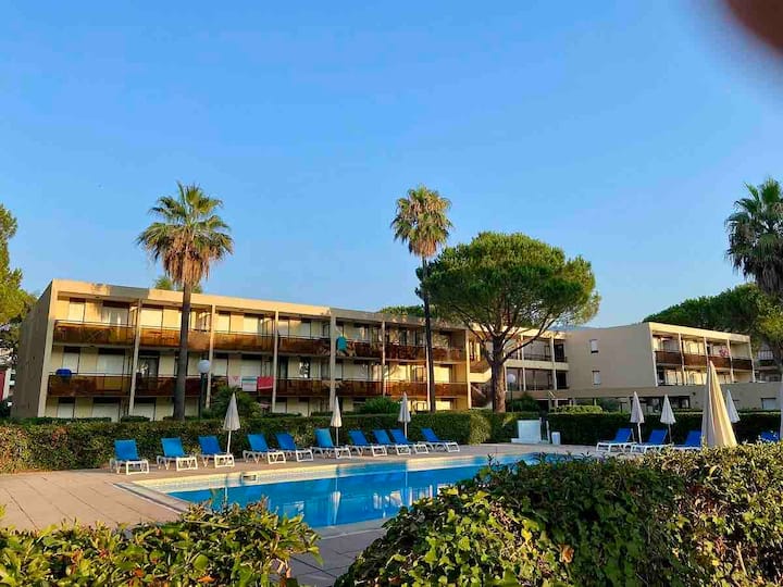 Mandelieu | Appart Climatisé 4prsn Rdc | Piscine - Mandelieu-la-Napoule