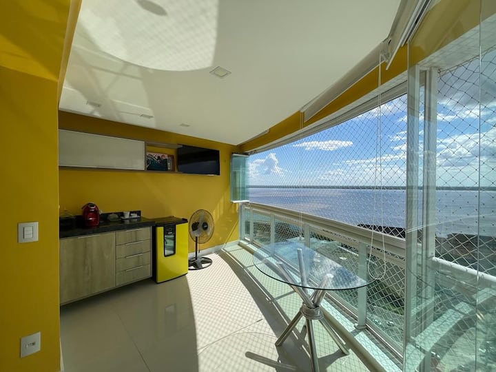 Loft Encantador Com Vista Para Baia E Piscina - Belém
