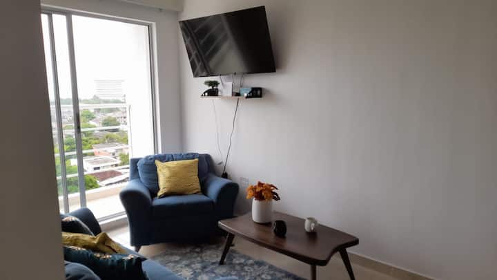 Apto En Edificio A 5 Min En Carro Del Aeropuerto - Cartagena