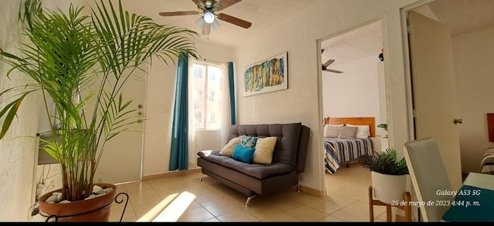 Depa Cómodo En Planta Baja Ideal Para Descansar - Cancún