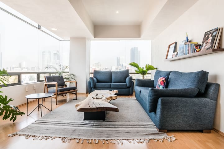 Mira La Ciudad Desde Las Alturas En Un Departamento Panorámico En La Roma - Mexico State