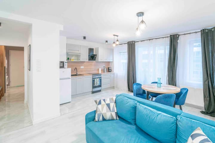 Stylowy Apartament Blue ~Self Check In 24h - Wrocław