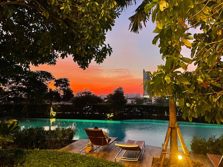 21.曼谷高端公寓gym Wi-fi 超大泳池Terminal21 - Bangkok