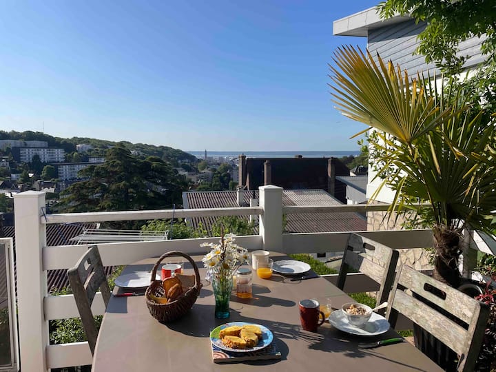Maison Vue Sur Vallon Et Mer Au Loin - Plage du Havre