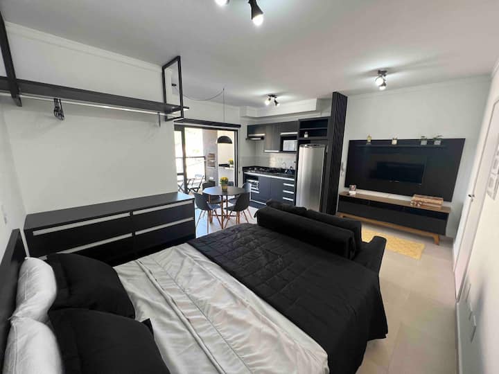 Studio 202 Matira Com Piscina - Ubatuba