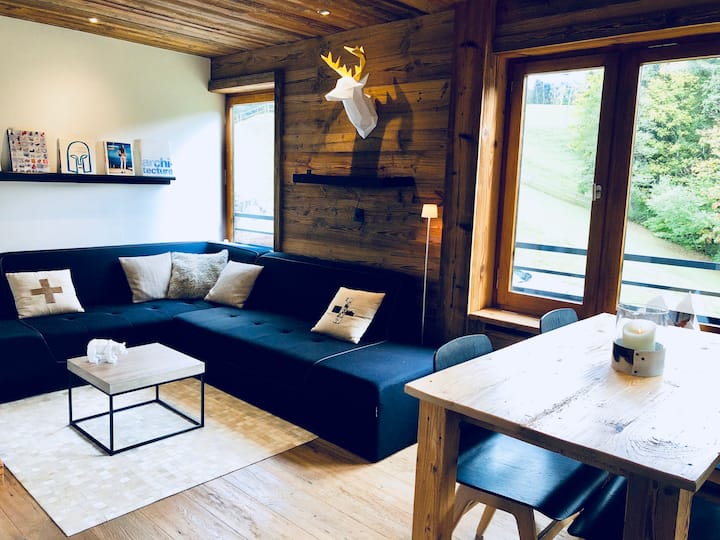 Suite 09 Megève- 2 Chambres - Vue Montagne - 4* - 梅傑夫