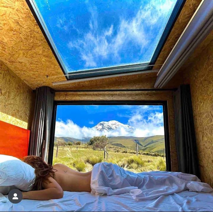 Mini Casa Con Chimenea Interior Chimborazo4000msnm - Chimborazo