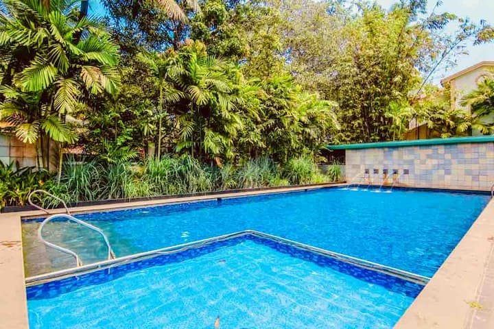Aesthetic 1bhk W/pool •5 Min To Benaulimbeach•wifi - Goa