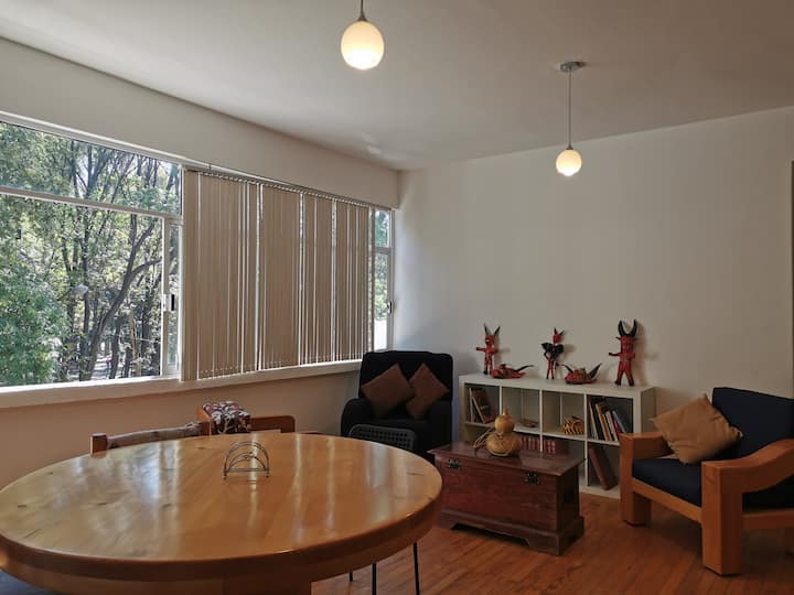 Precioso Departamento Con Vista Al Parque Roma Sur - Mexico City