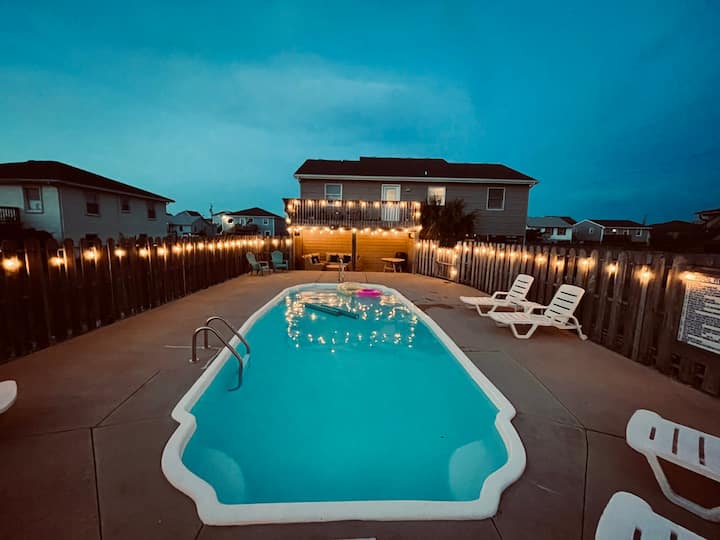 New!! Private Pool• 2 Blocks To Beach• Sleeps 10 - Kill Devil Hills