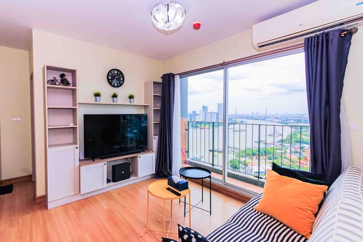 Premium 2br Amazingriverview +Bathtub+netflix - Bangkok