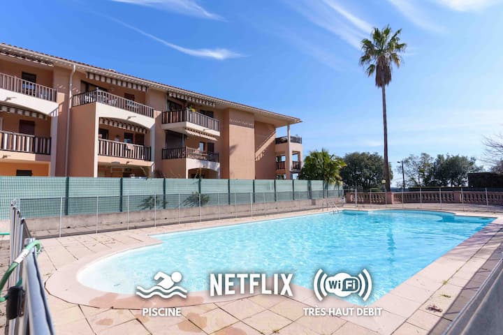 Le Cosy : Terrasse • Parking • Piscine • Clim - Grasse