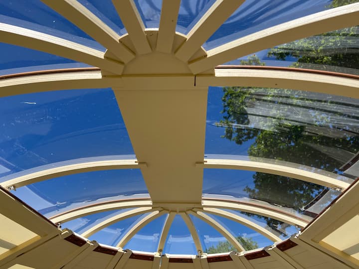 Retreat To Oak Tree Dome Inc Field Sauna - Cardigan