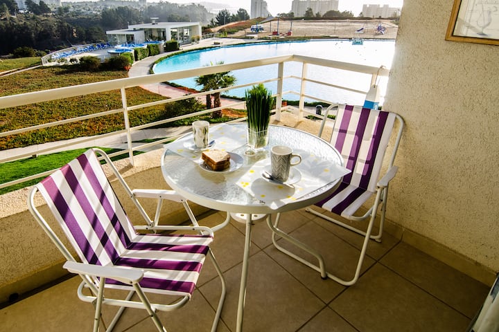 Departamento Laguna Bahía Algarrobo. Relájate - Algarrobo