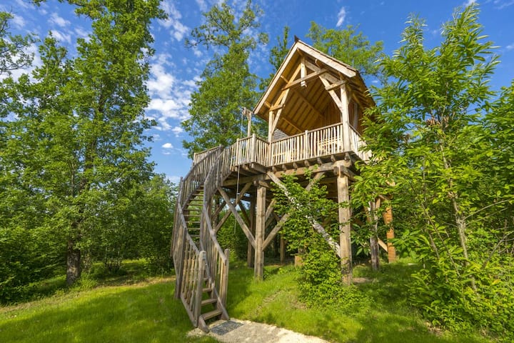 Cabane Perchée "Le Ciel" Chez Nid2rêve - Dordogne