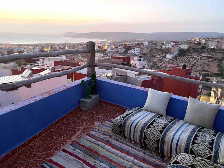 Apartment With 3 Bedrooms, Shared Rooftop Terrace - Taghazout