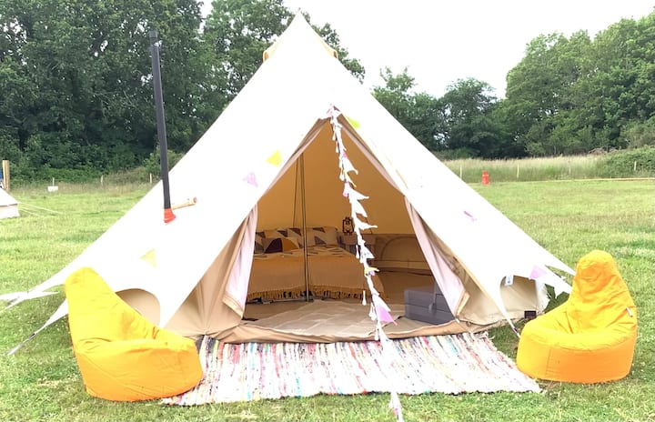 Era ,Furnished  5m Bell Tent Glamping, Dorset - Wareham