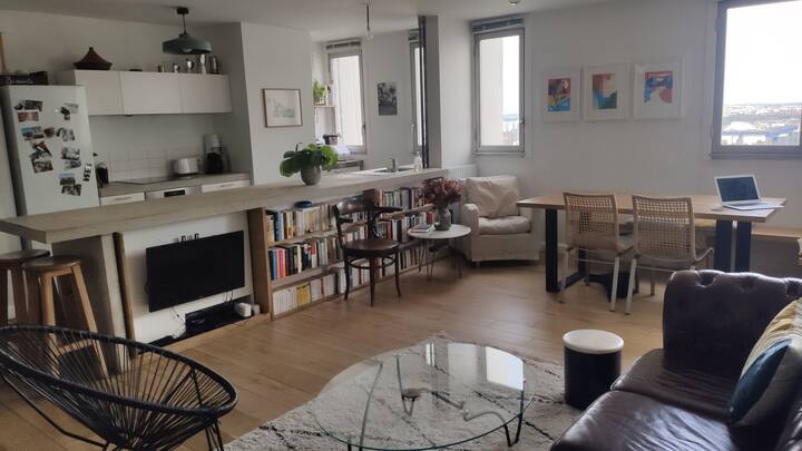 Loft Au Bord Du Canal, Vue Imprenable Sur Paris - Porte de Clignancourt
