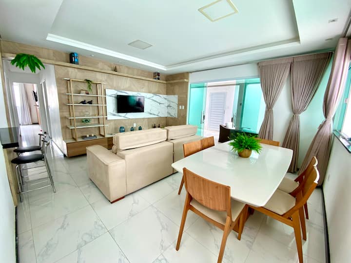 Casa Moderna 3/4 Com Ar E Piscina A 7 Min Da Praia - Aracaju